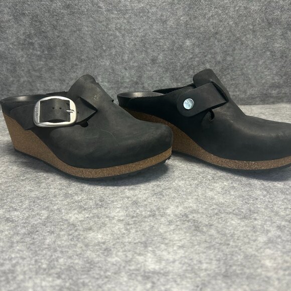 Birkenstock | Shoes | Birkenstock Papillio Mary Wedge Size 38 Black ...